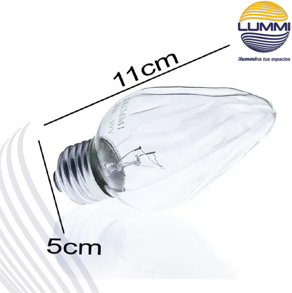 Foco tipo flama ondulado 25W (25F15) – Lummi